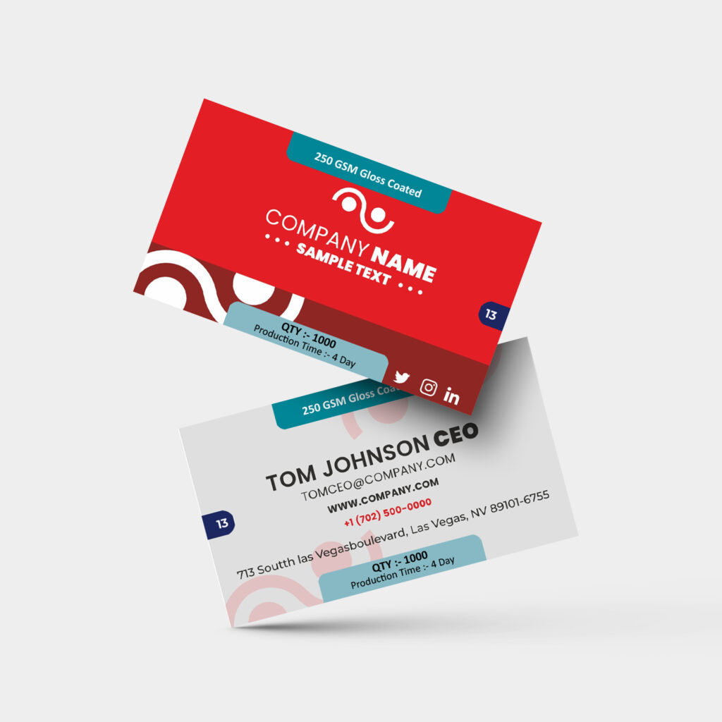 250 GSM Art Card - High-Quality Business Card Printing - Crystal Print