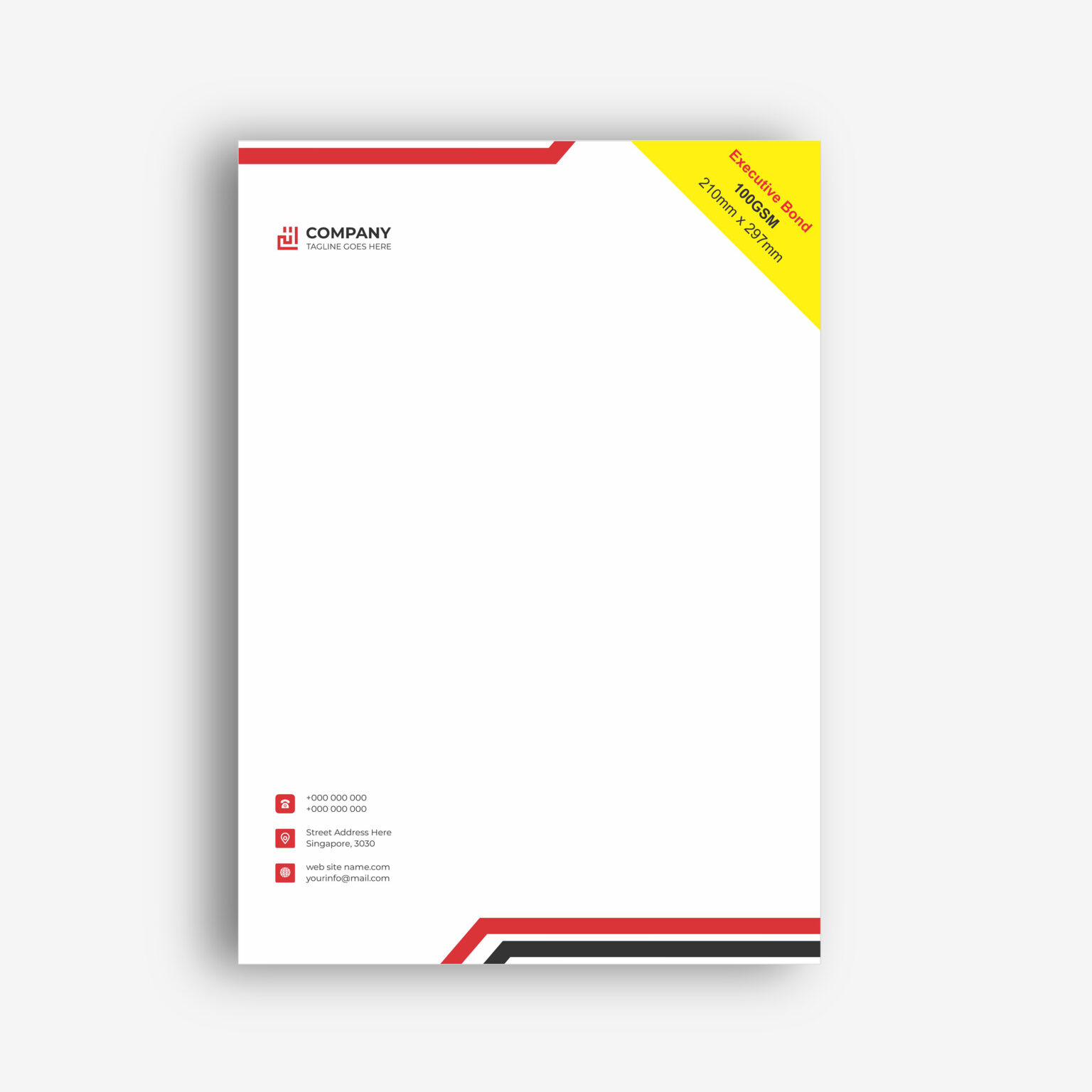 Executive Bond Letterhead - Crystal Print